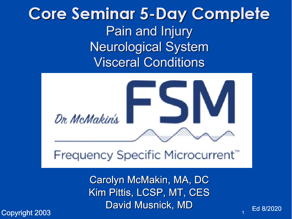 2020 Core Slides Cover - Frequency Specific Microcurrent - Frequency ...