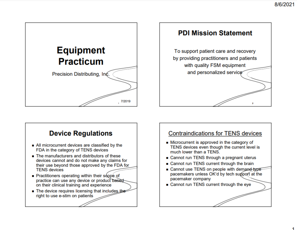 FSM-Core-7-2019-Equipment-practicum-ppt-Compatibility-Mode (1) - Frequency Specific Microcurrent ...