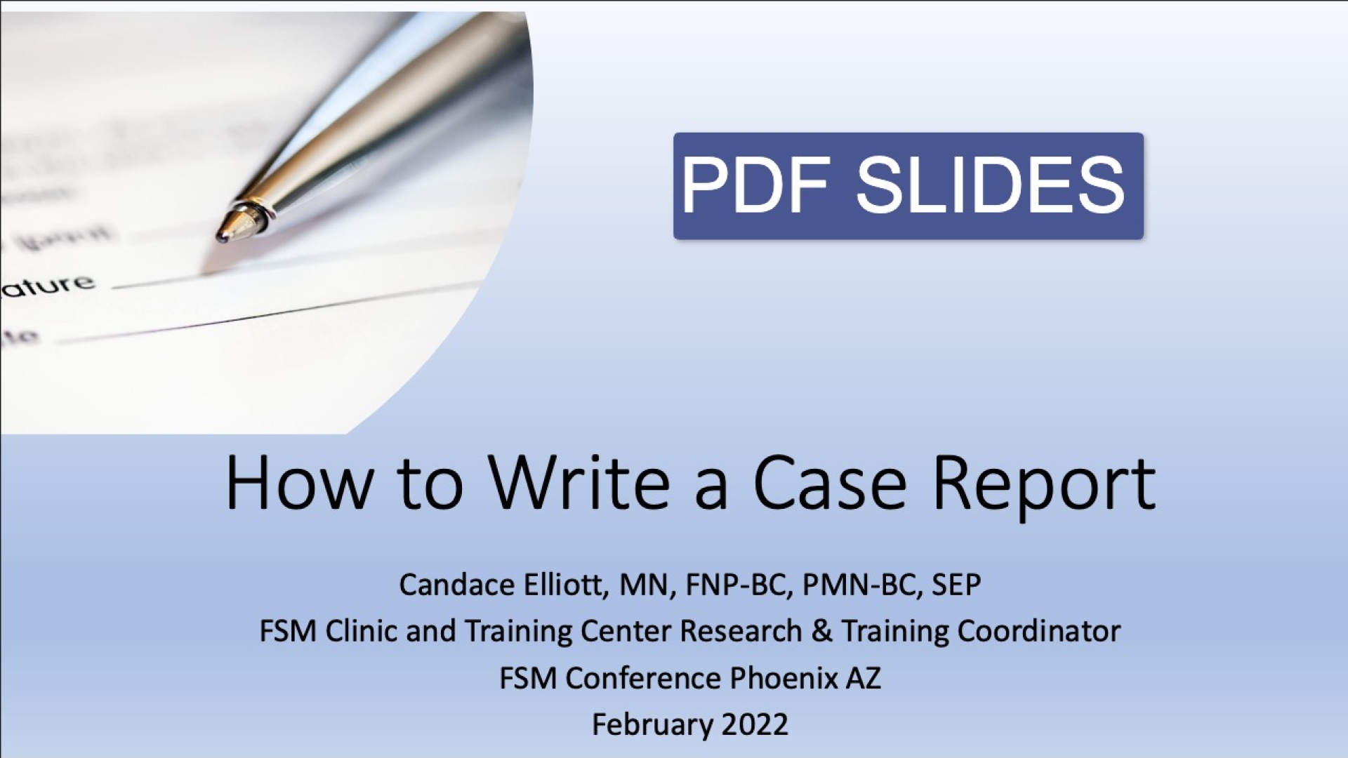 How To Write A Case Report - Candace Elliott - Frequency Specific ...